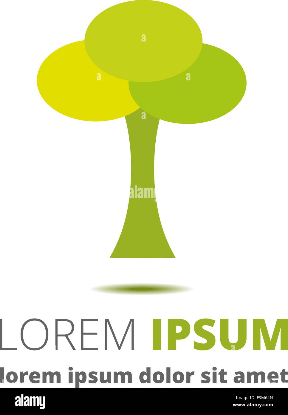 Green tree vector logo with sample text Stock Vector Image & Art - Alamy