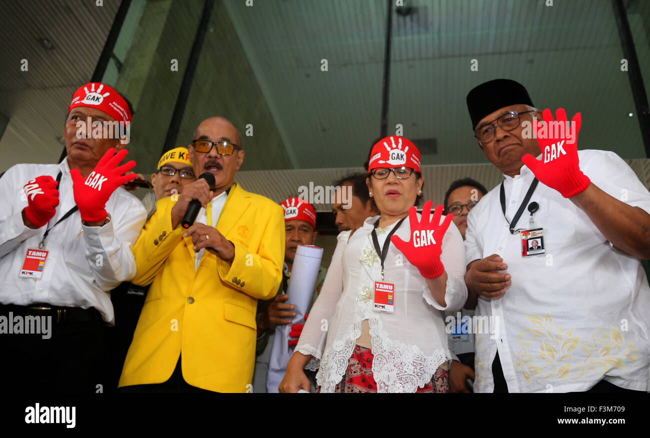 Jakarta, Indonesia. 09th Oct, 2015. Anti-corruption Movement members ...