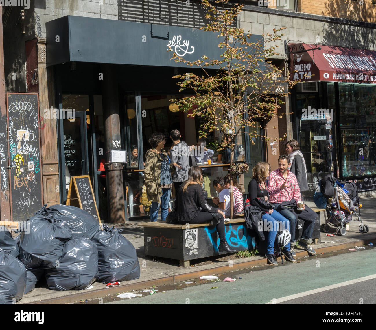 El Rey coffee bar in the Lower East Side neighborhood of New York on ...