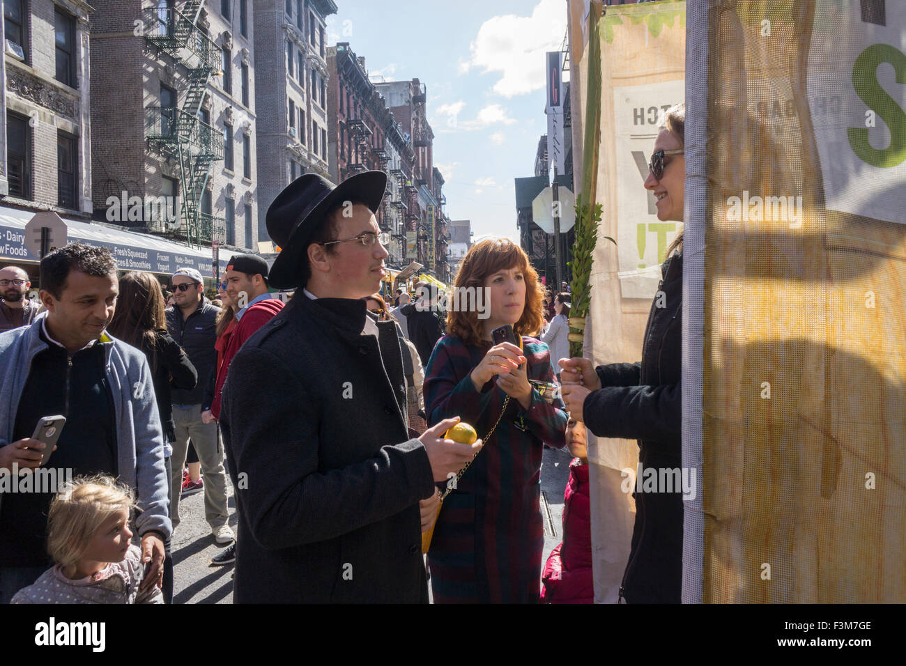 Lubavitchers set up a portable "sukkah-mobile", complete with etrogs ...