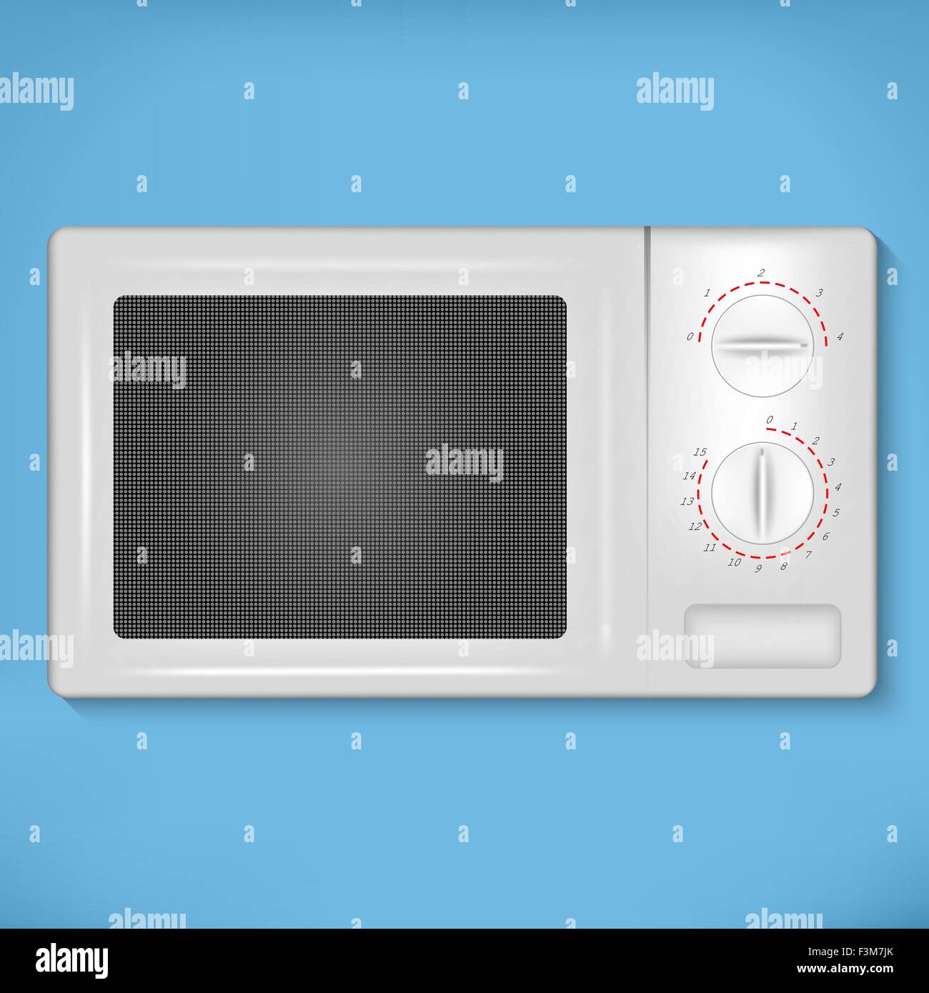 Isolated white microwave. Illustration contains transparency and ...