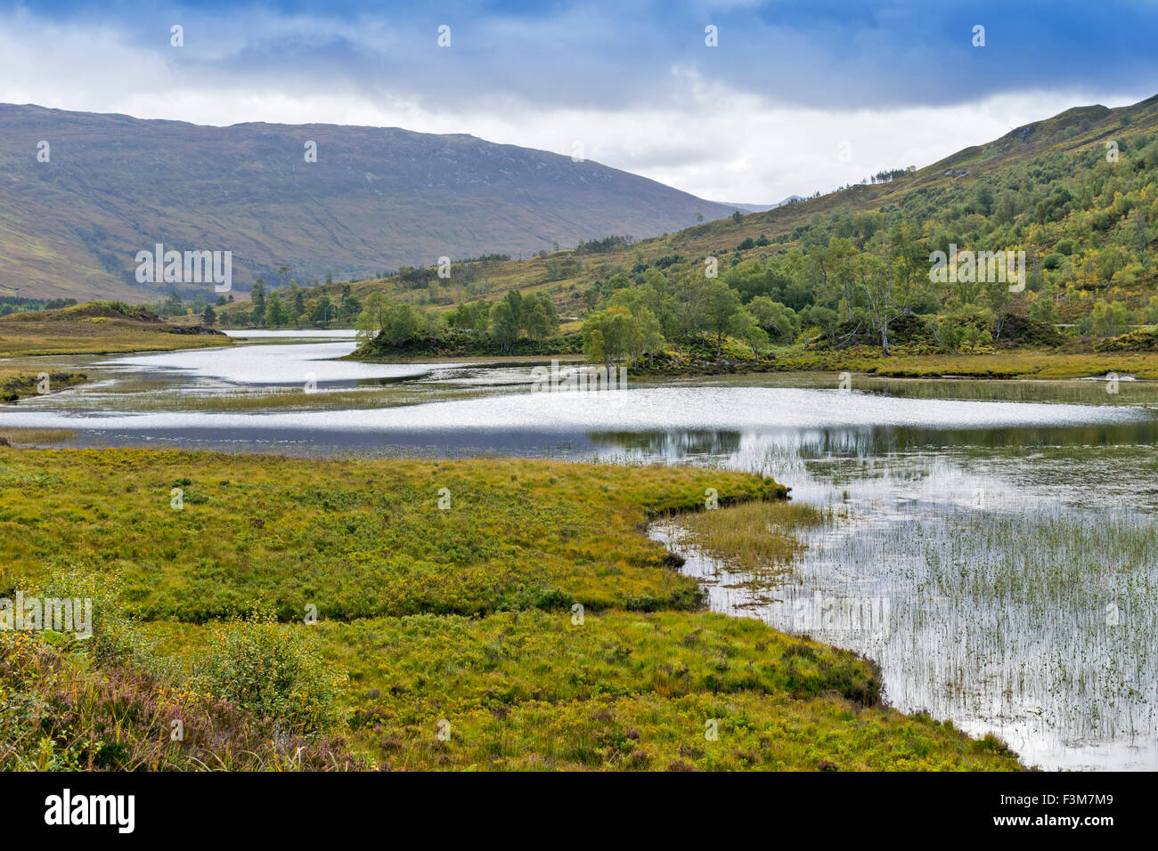 NARROW LOCH JOINING LOCHS CLAIR AND COULIN EARLY AUTUMN GLEN TORRIDON ...