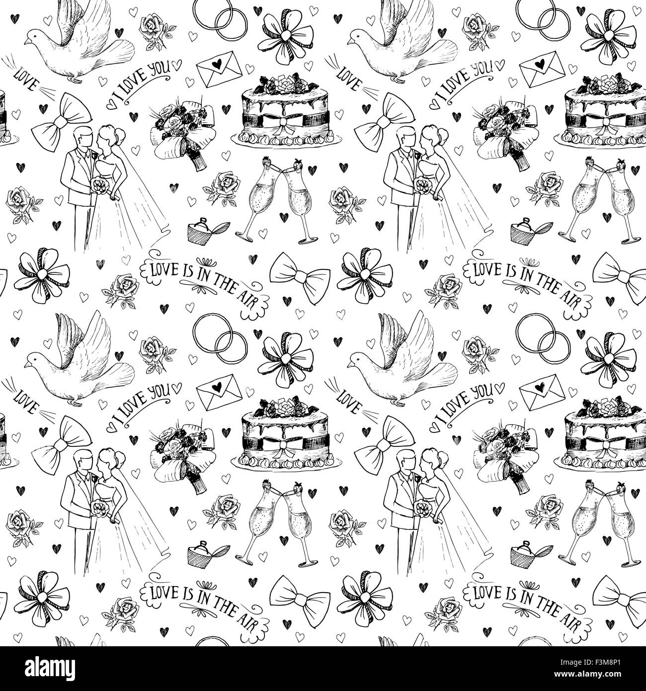 Hand drawn love symbols Stock Vector Image & Art - Alamy