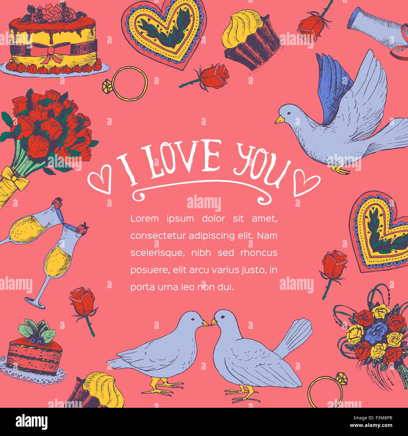 Hand drawn love symbols Stock Vector Image & Art - Alamy