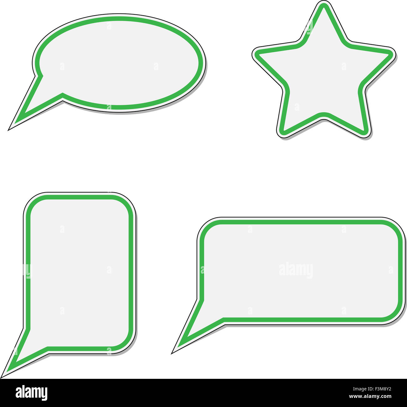 Sticker speech bubble set. Icon message web, label tag paper, talk ...