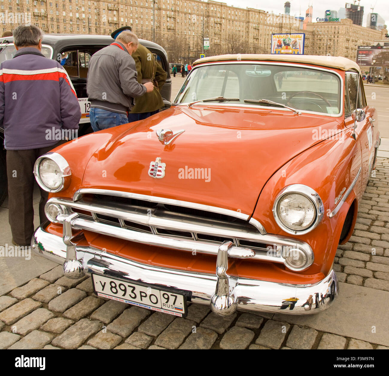 MOSCOW – APRIL 21: retro car dodge on rally of classical cars on ...