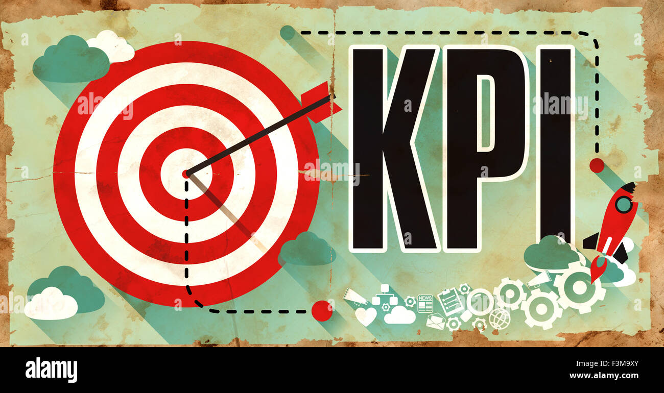 KPI Word on Grunge Poster Stock Photo - Alamy