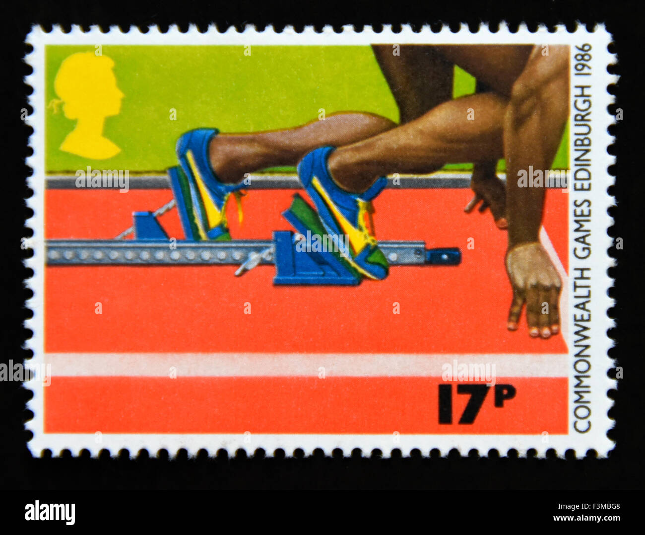 Postage stamp. Great Britain. Queen Elizabeth II. 1986.13th ...