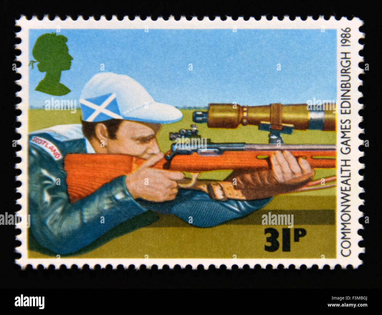 Postage stamp. Great Britain. Queen Elizabeth II. 1986.13th ...