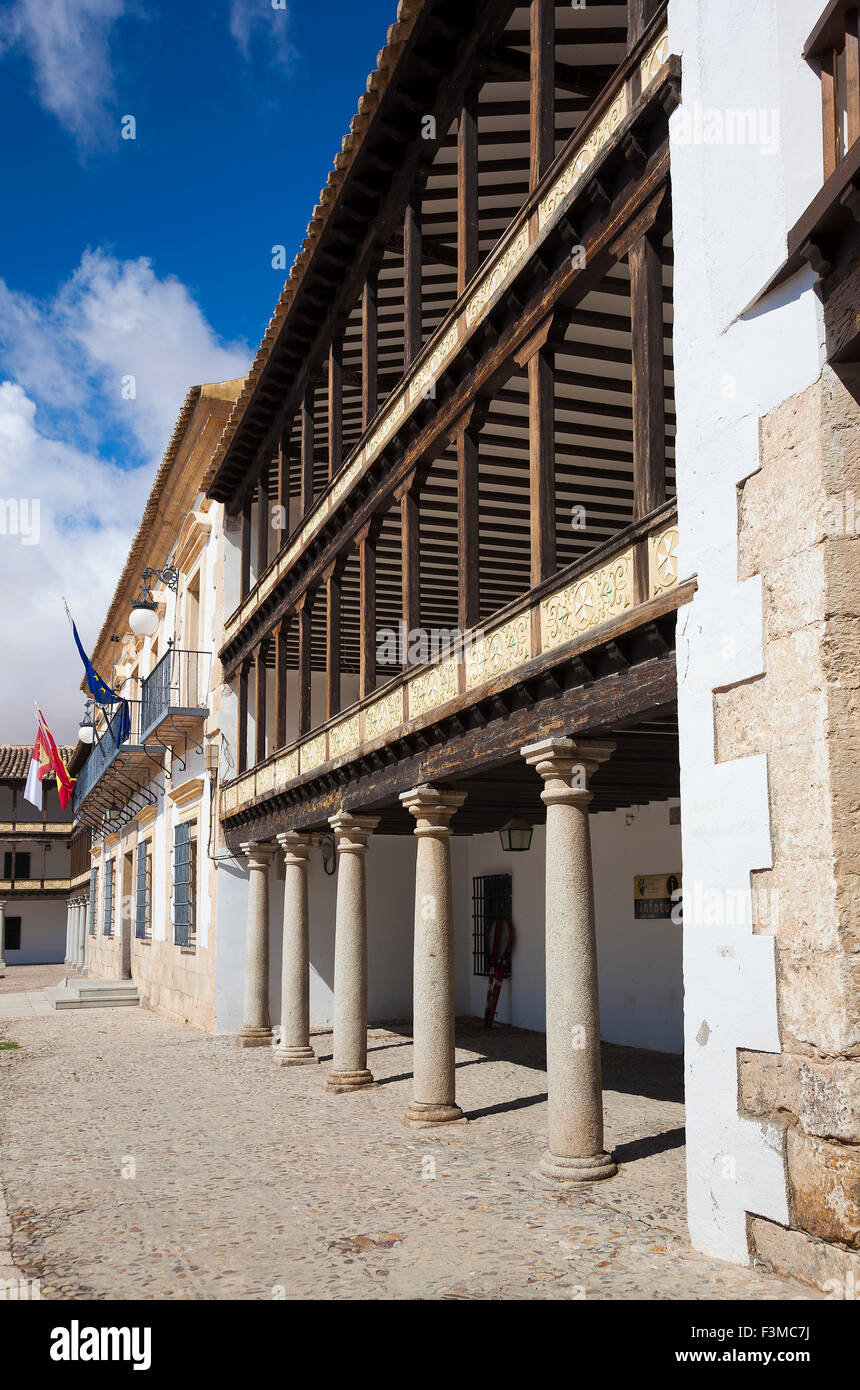Main Square of 17th Century in Tembleque, Toledo province, Castilla la ...
