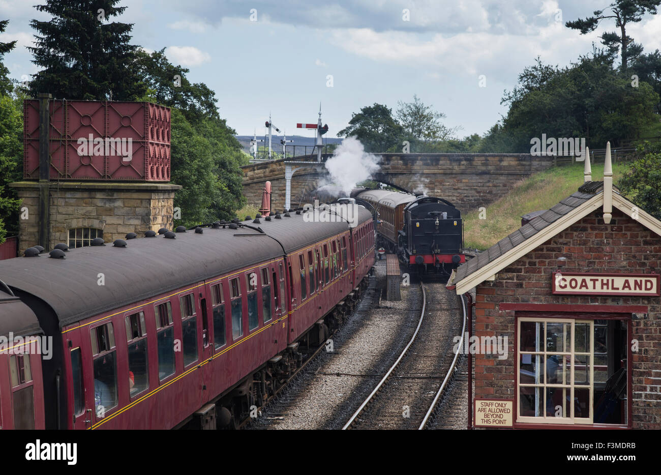 Train,Railway,Steam Train,Goathland station Stock Photo - Alamy