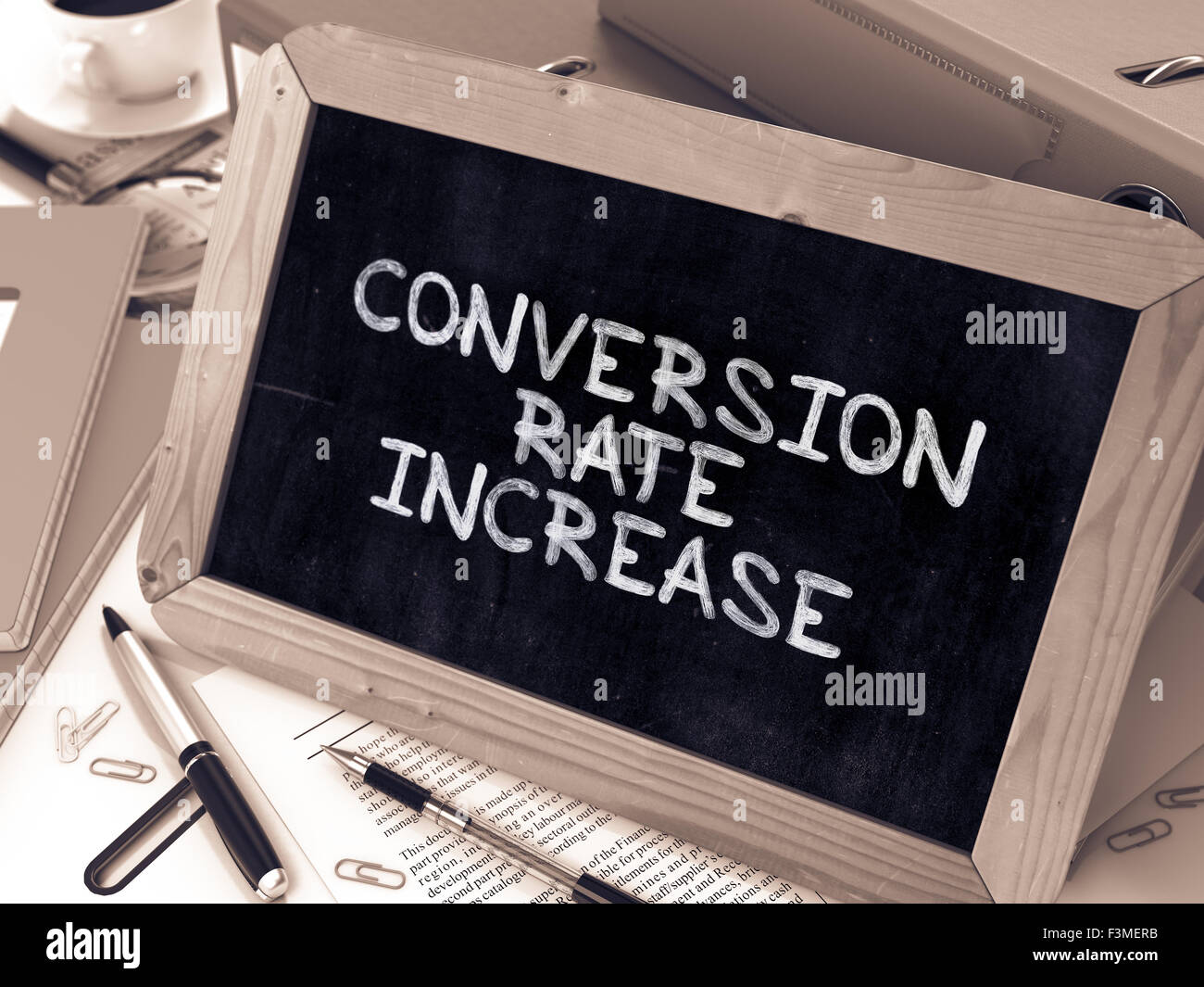 Conversion Rate Increase - Chalkboard with Hand Drawn Text Stock Photo ...