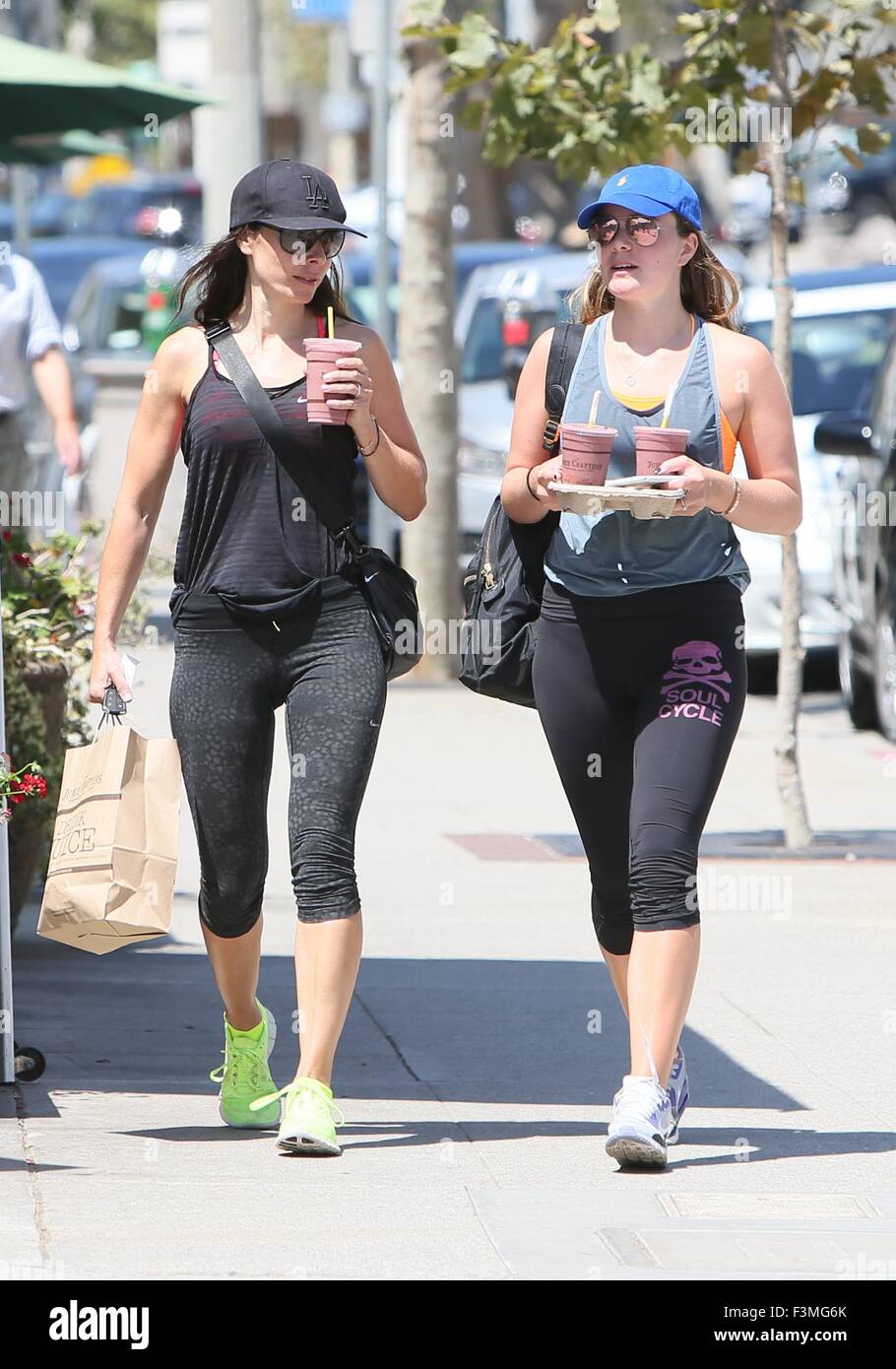 Tana Ramsay and Holly Ramsay pick up smoothies from Juice Crafters ...
