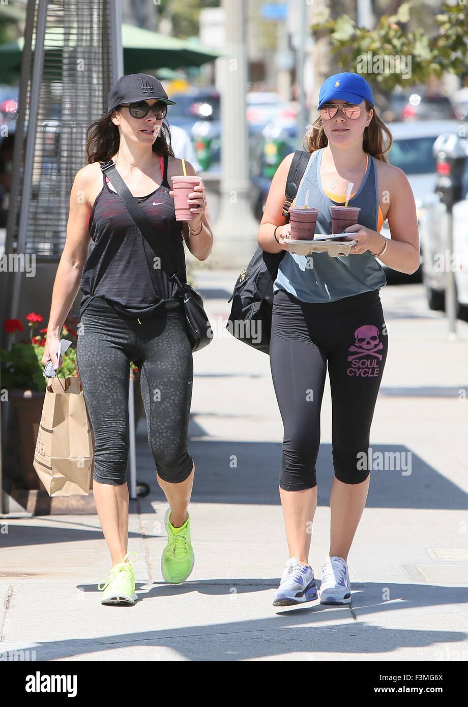 Tana Ramsay and Holly Ramsay pick up smoothies from Juice Crafters ...