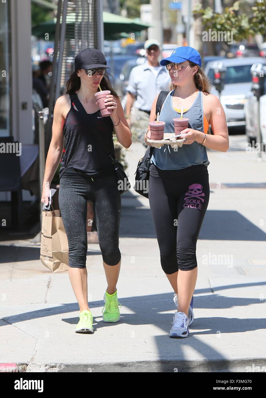 Tana Ramsay and Holly Ramsay pick up smoothies from Juice Crafters ...