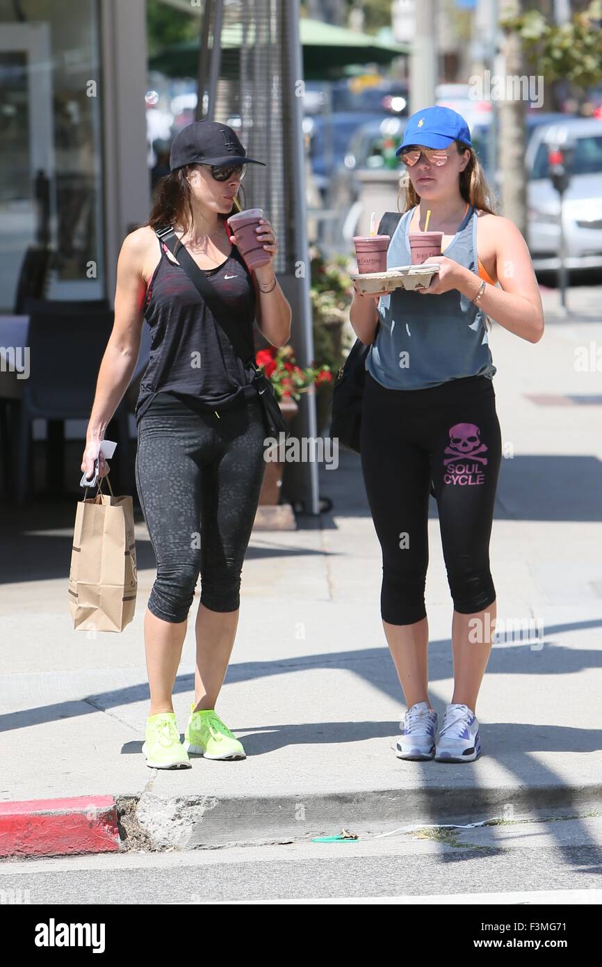 Tana Ramsay and Holly Ramsay pick up smoothies from Juice Crafters ...