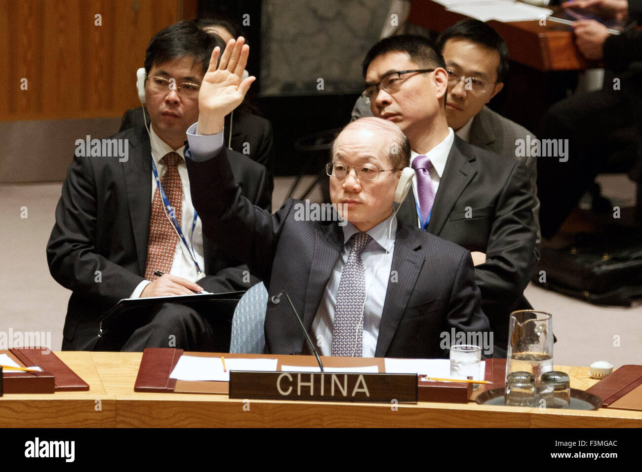 New York, Libya at the UN headquarters in New York. 9th Oct, 2015. Liu ...