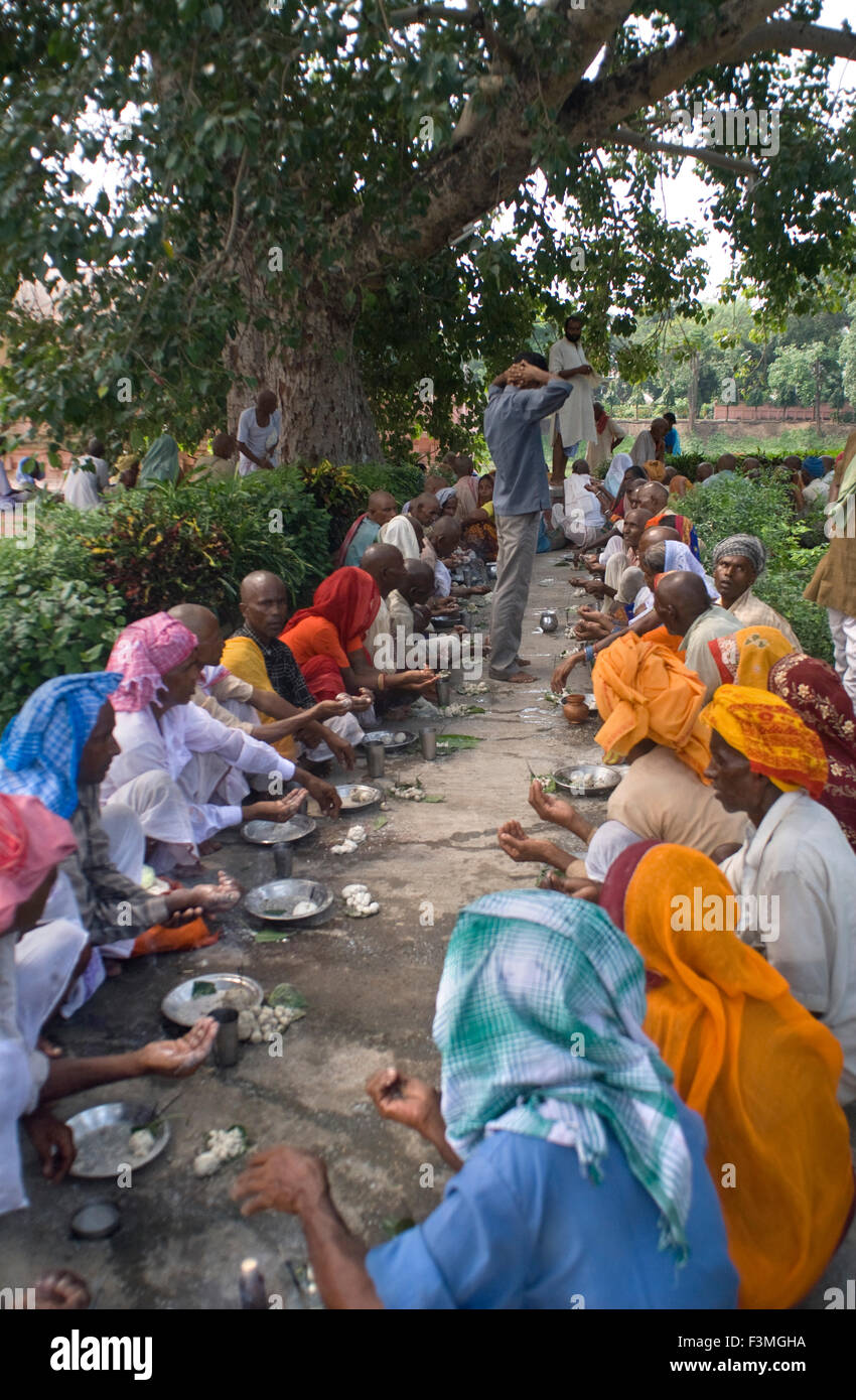 People praying under the bodhi tree where the Buddha reached ...