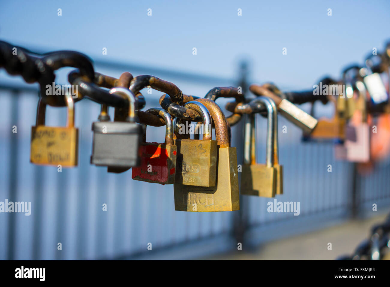 Chain of padlocks hi-res stock photography and images - Alamy