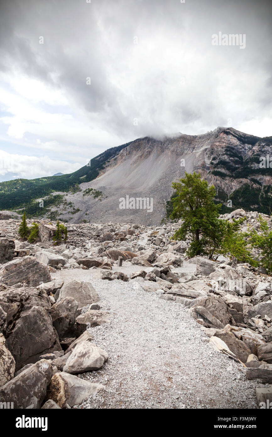 Alberta,Canada,Crowsnest Pass,frank slide site Stock Photo - Alamy
