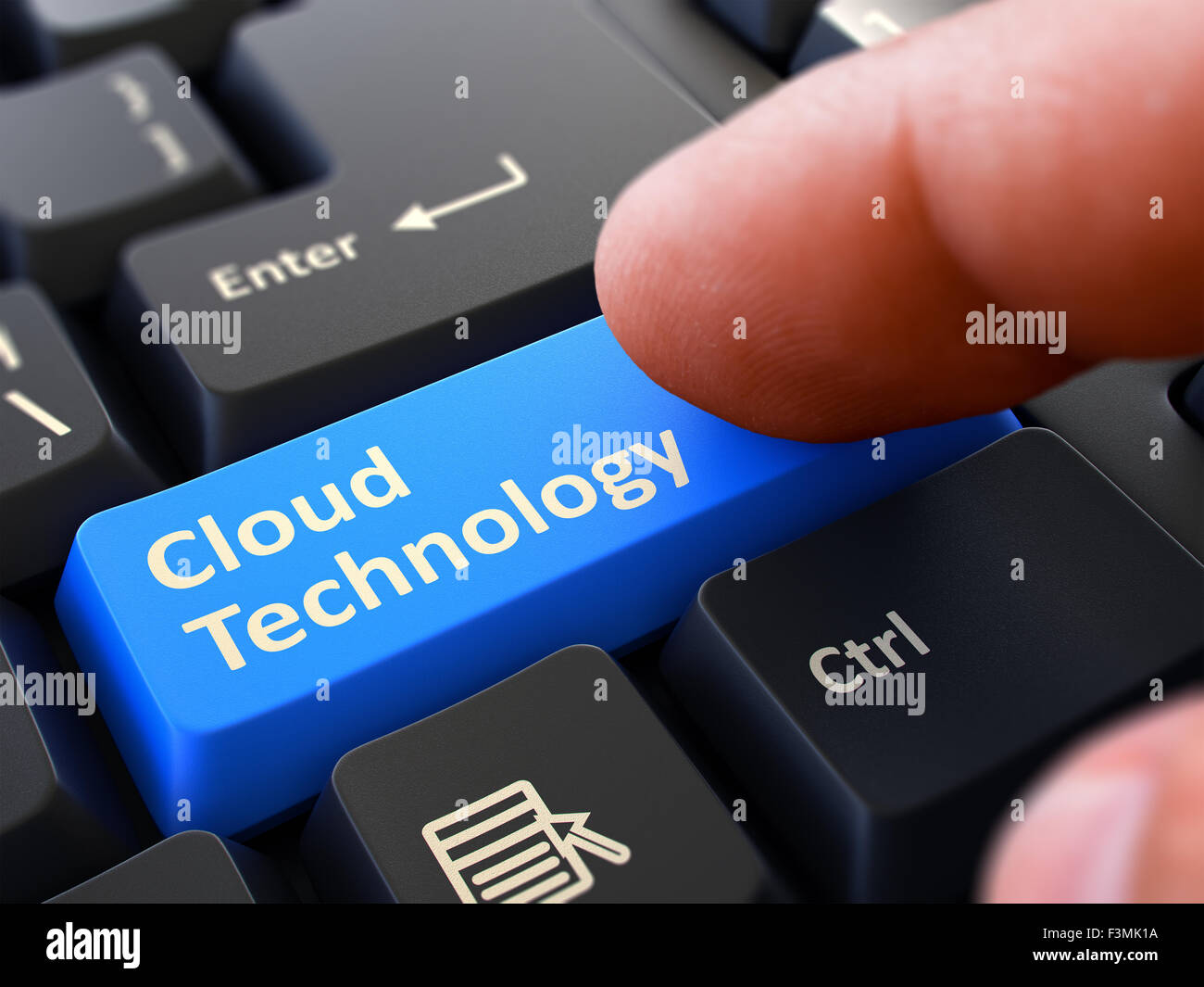 Cloud Technology - Written on Blue Keyboard Key Stock Photo - Alamy