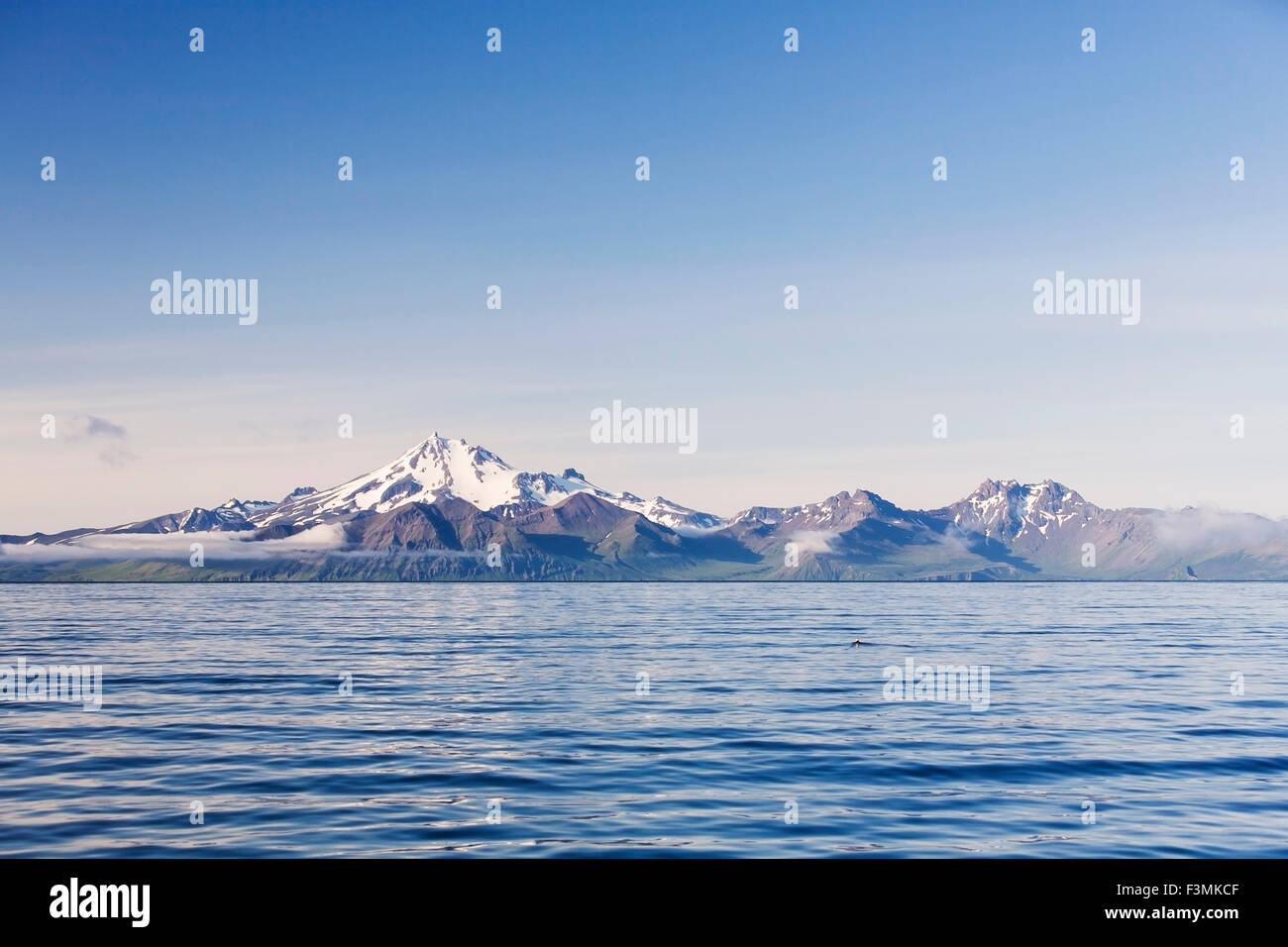 Coastline,Alaska,Cold Bay,Frosty Volcano Stock Photo - Alamy