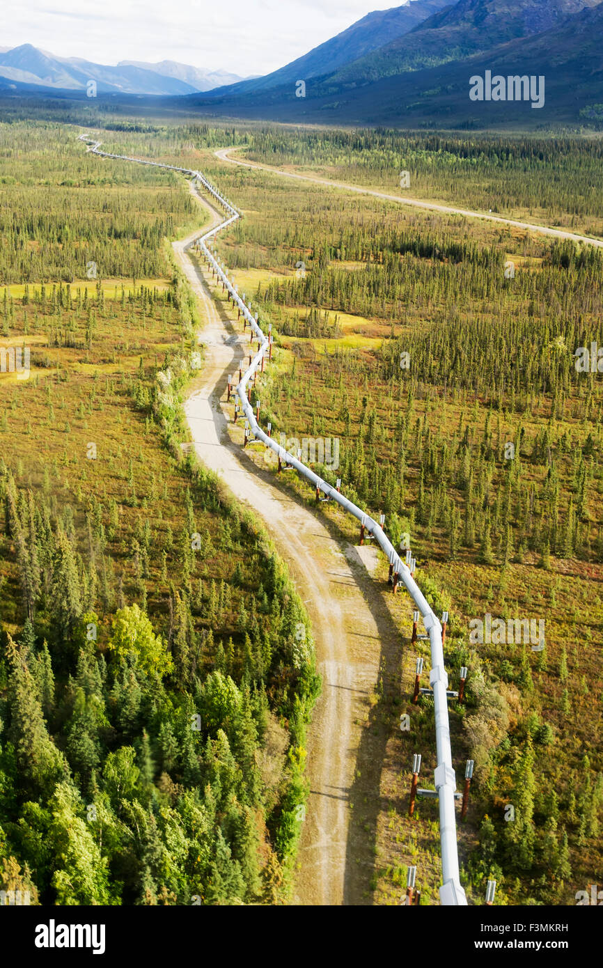 Alaska,Aerial View,Trans-Alaska Pipeline Stock Photo - Alamy