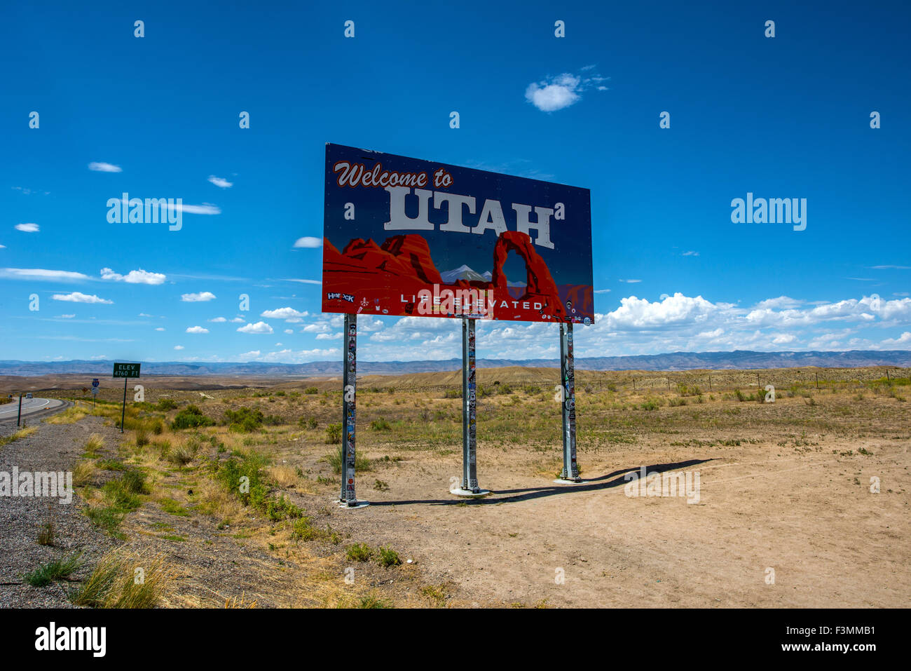 Utah road sign Stock Photo - Alamy