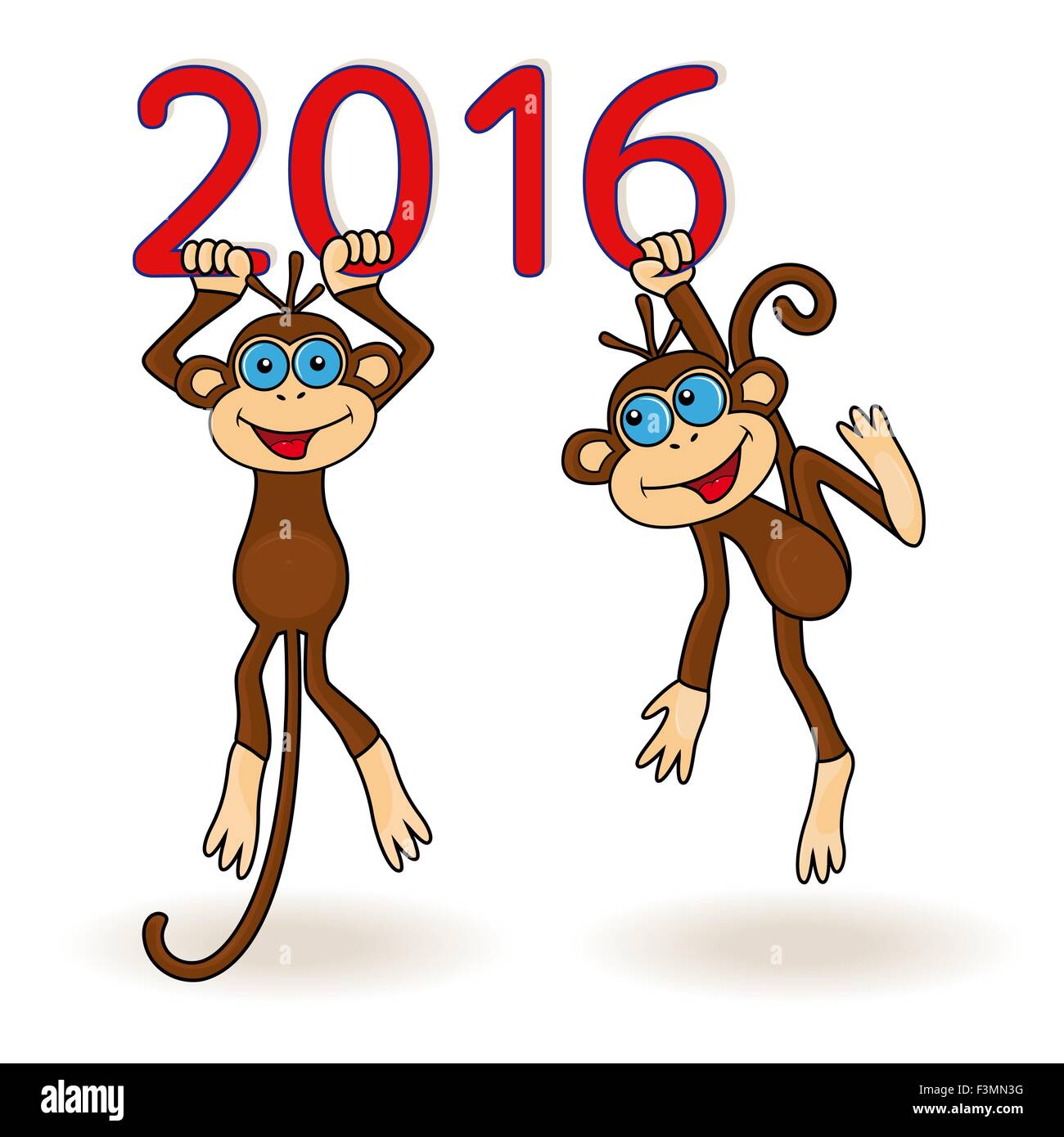 Pair of monkeys Stock Vector Images - Alamy