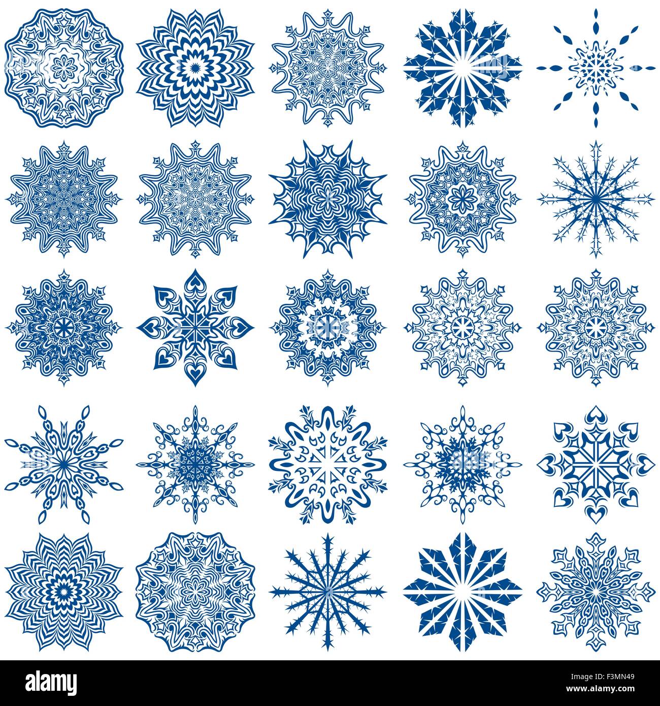 Blue Snowflake Drawing