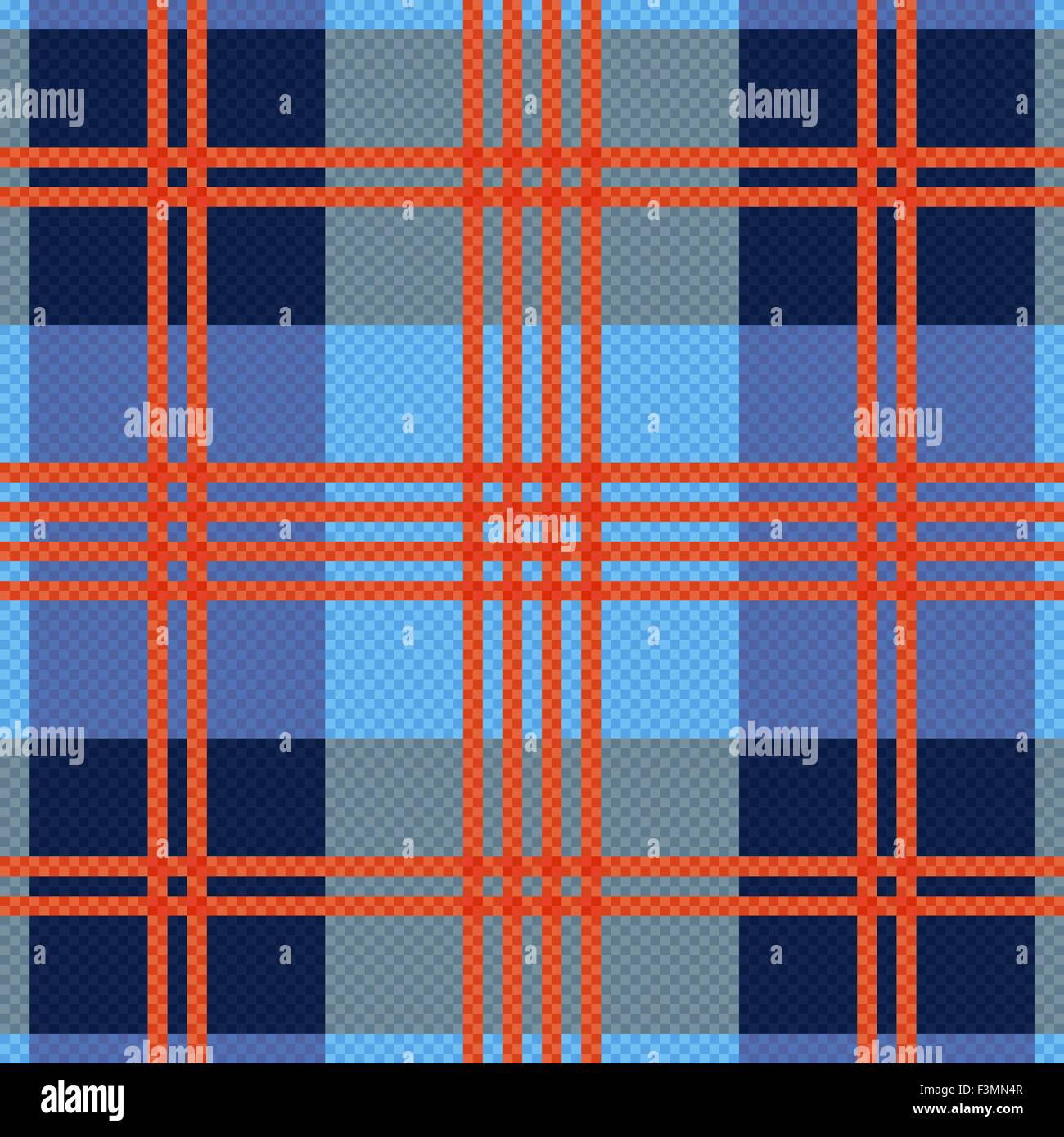 Rectangular seamless vector pattern as a tartan plaid mainly in red an ...