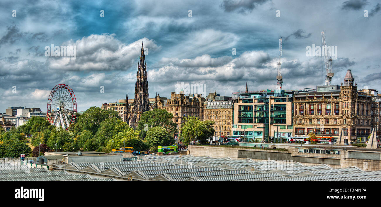 September 2015, town center of Edinburgh (Scotland), HDR-technique ...