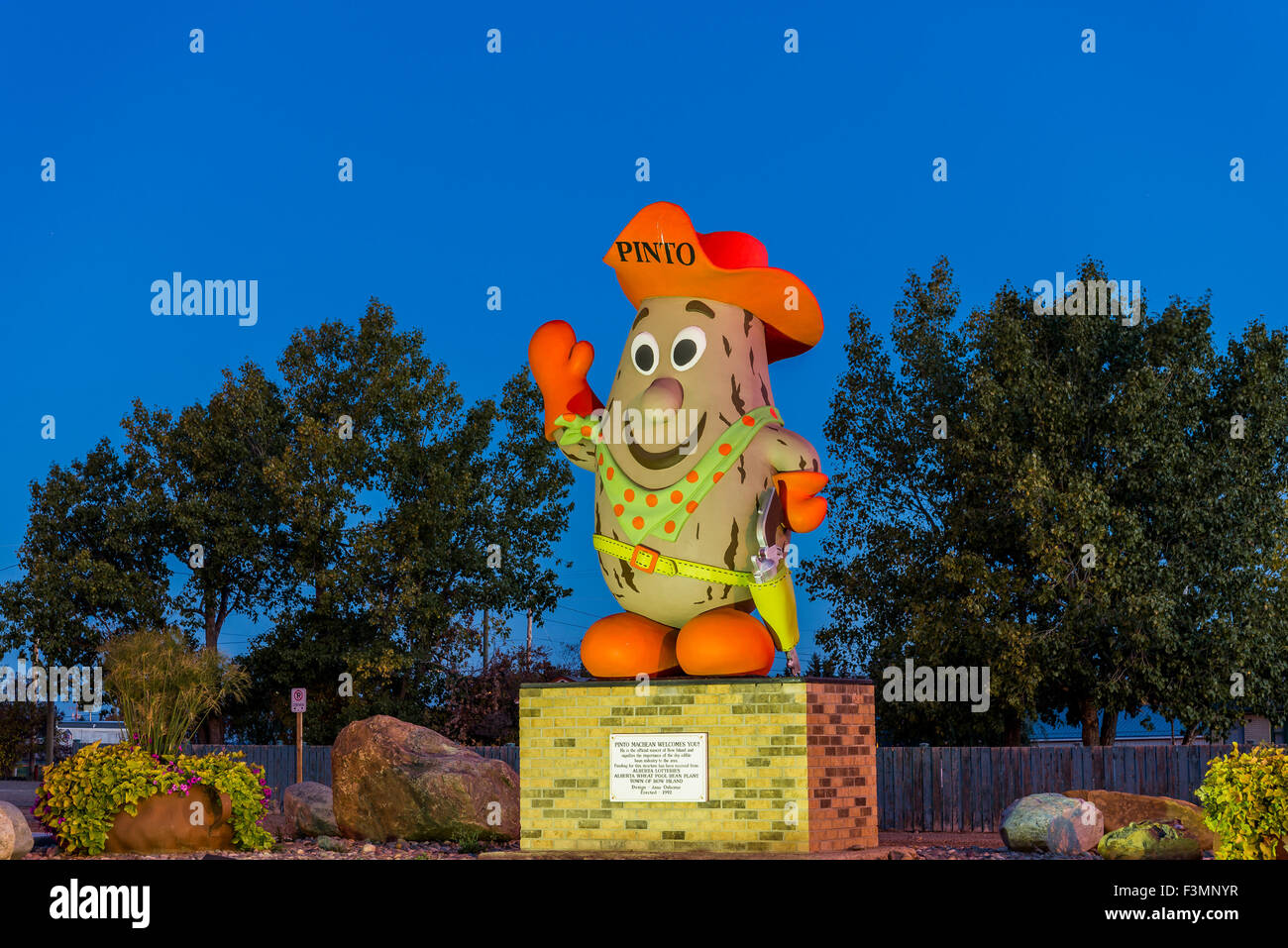 Pinto Macbean, town mascot, Bow Island, Alberta, Canada Stock Photo - Alamy