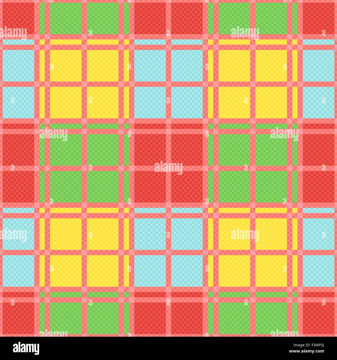 Rectangular seamless vector pattern as a tartan plaid mainly in various ...