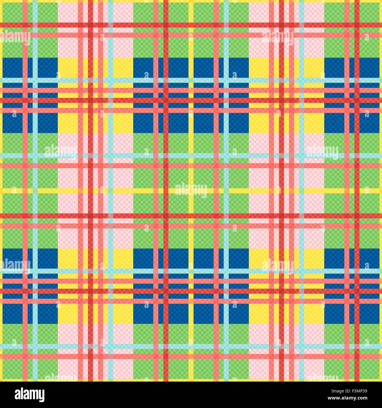 Rectangular seamless vector pattern as a tartan plaid in various trendy ...