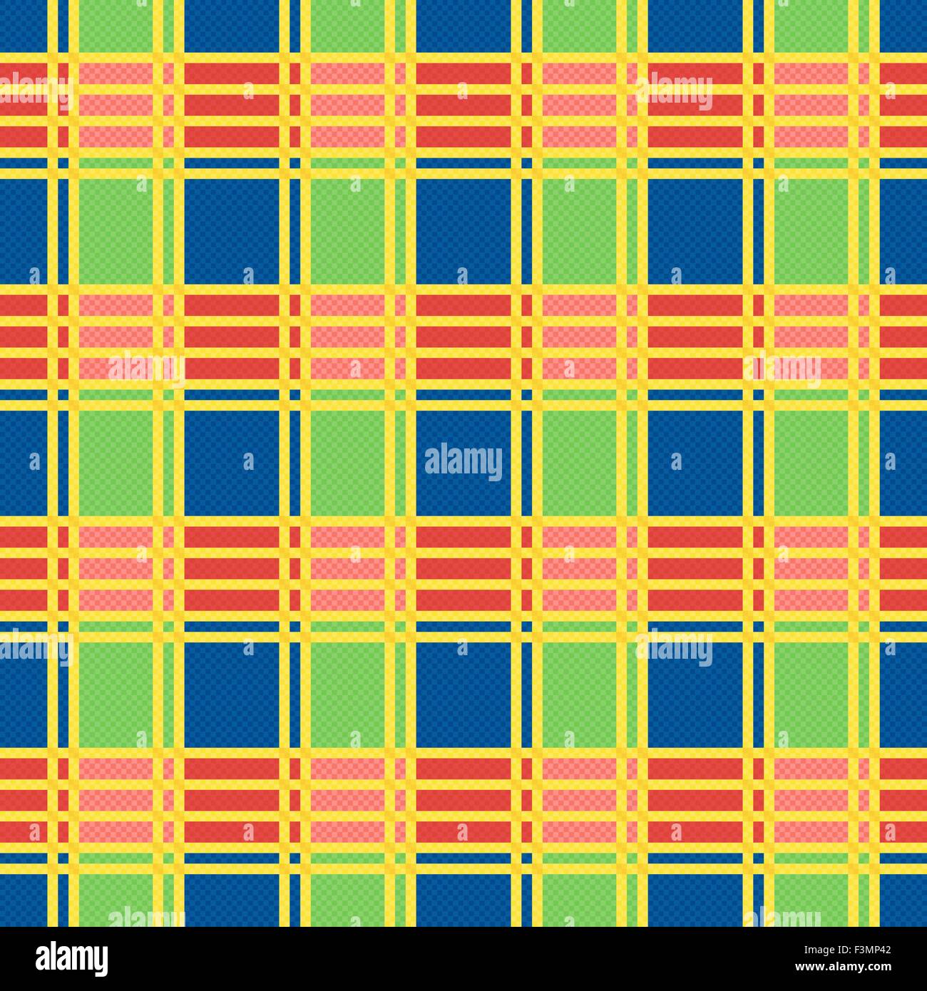 Rectangular seamless vector pattern as a tartan plaid mainly in motley ...