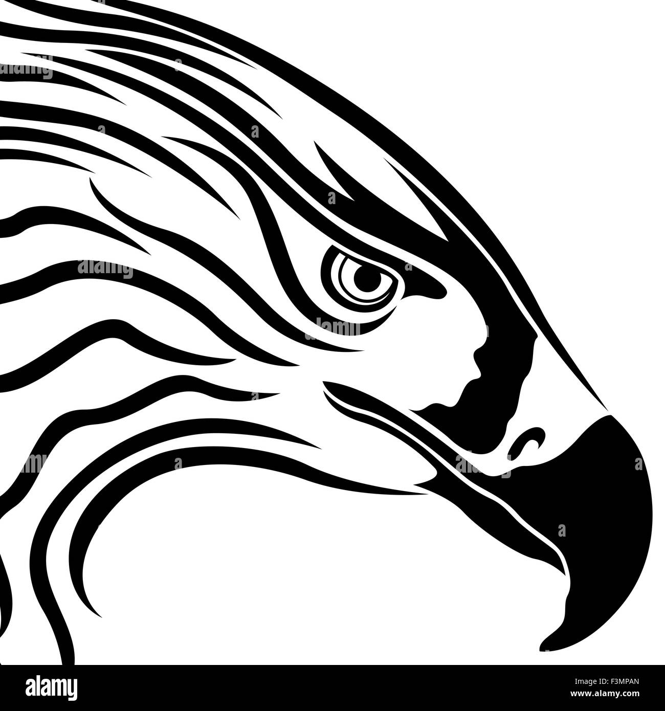 Bald eagle profile head Stock Vector Images - Alamy