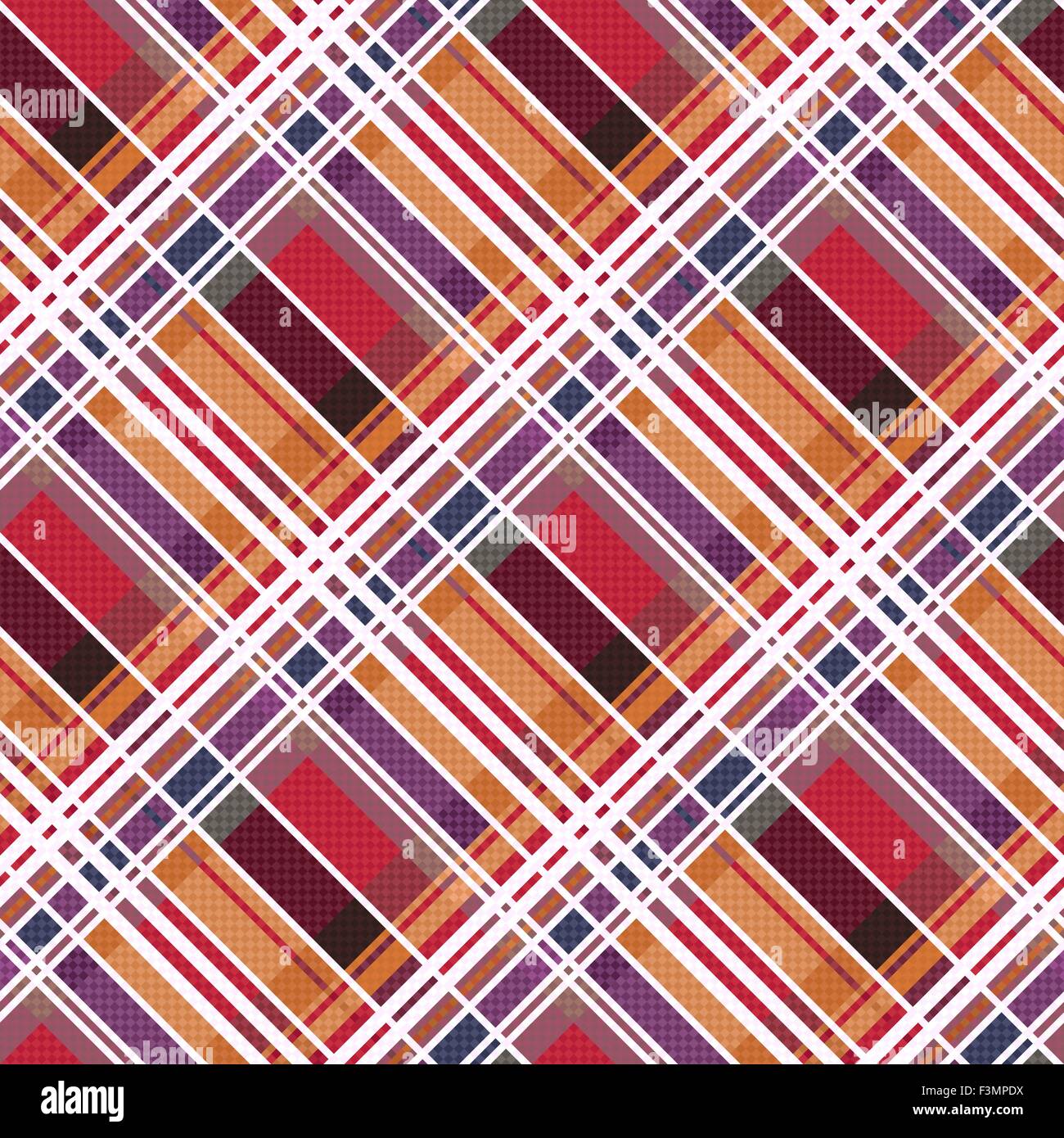 Diagonal position of rectangular seamless vector pattern as a tartan ...