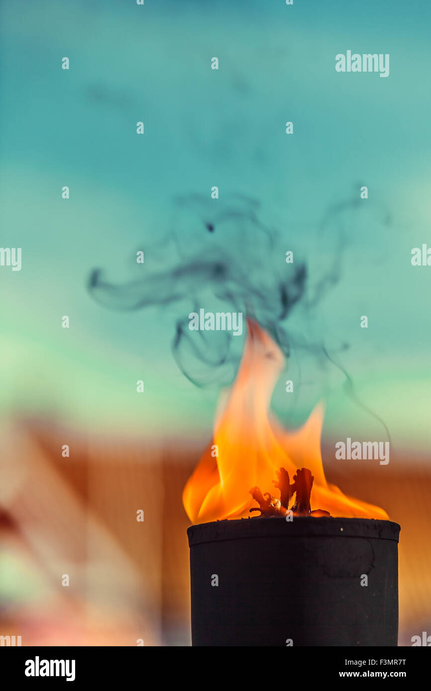 Movement of fire flame vigil light outdoor Stock Photo - Alamy