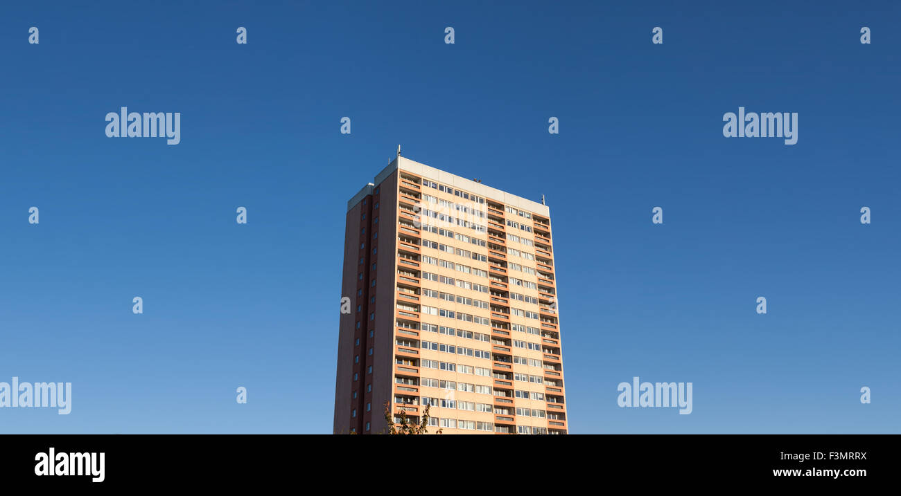 Generic high-rise housing in the UK, with copy space Stock Photo - Alamy