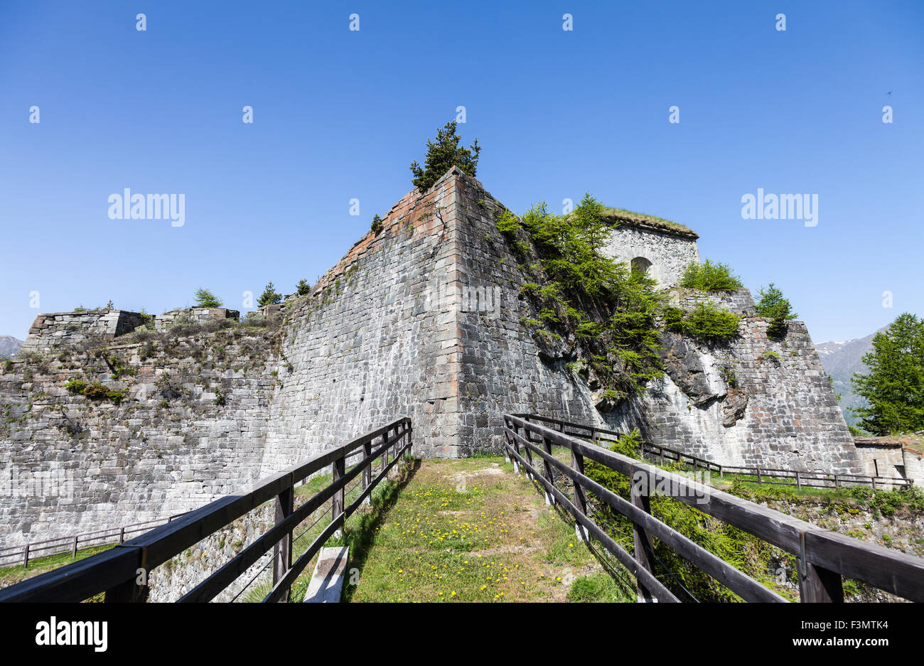 Fenestrelle Fort - North Italy. The 300 years old abandoned fortress ...