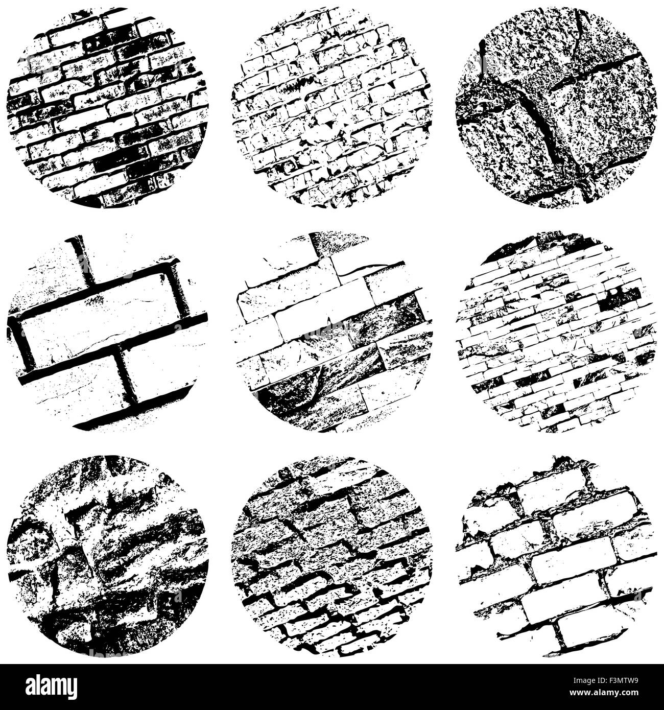 Brick circle brickwork circle Stock Vector Images - Alamy
