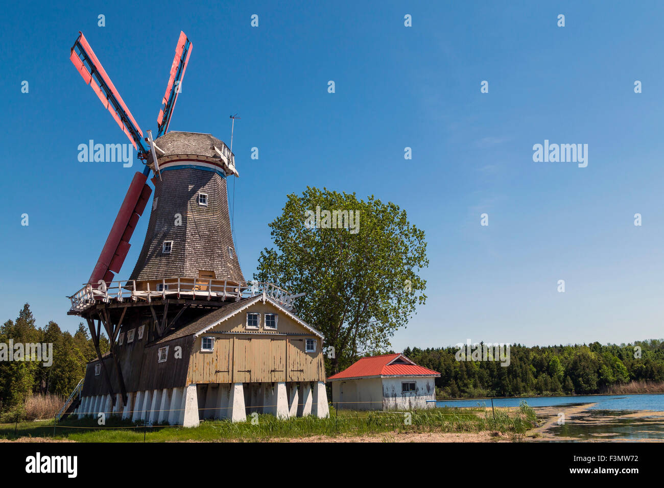 Famous dutch wooden windmills hi-res stock photography and images - Alamy
