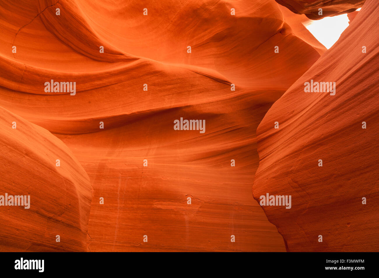 Background of vibrant orange swirling sandstone rocks inside of Upper ...