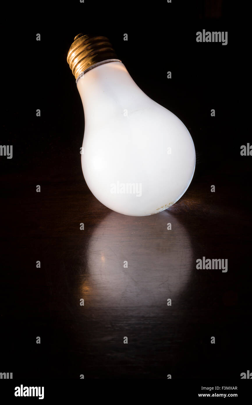 A floating illuminated lightbulb, trick shot Stock Photo - Alamy