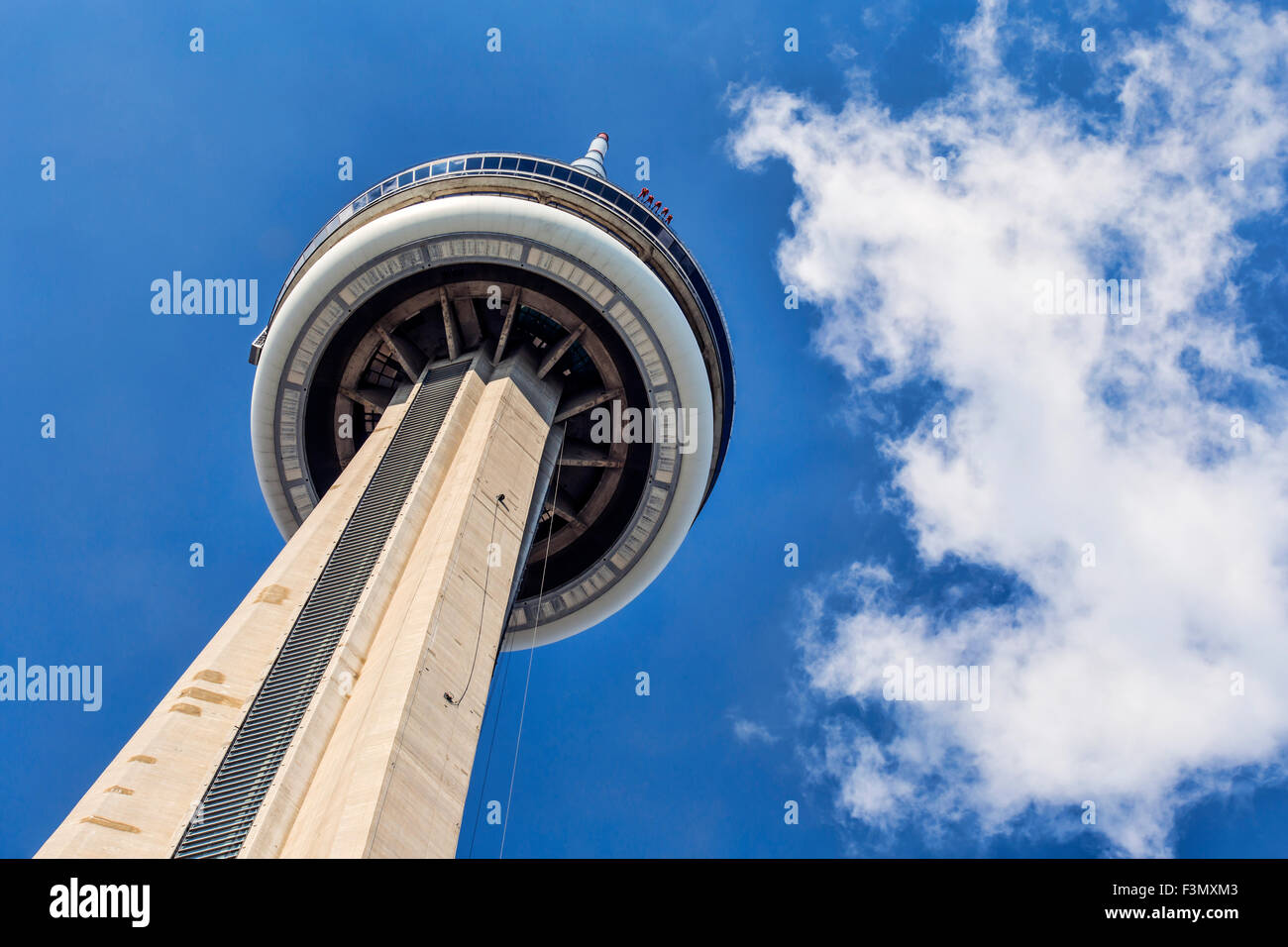 The very tall CN Tower taken from the base, Edgewakers clearly seen ...