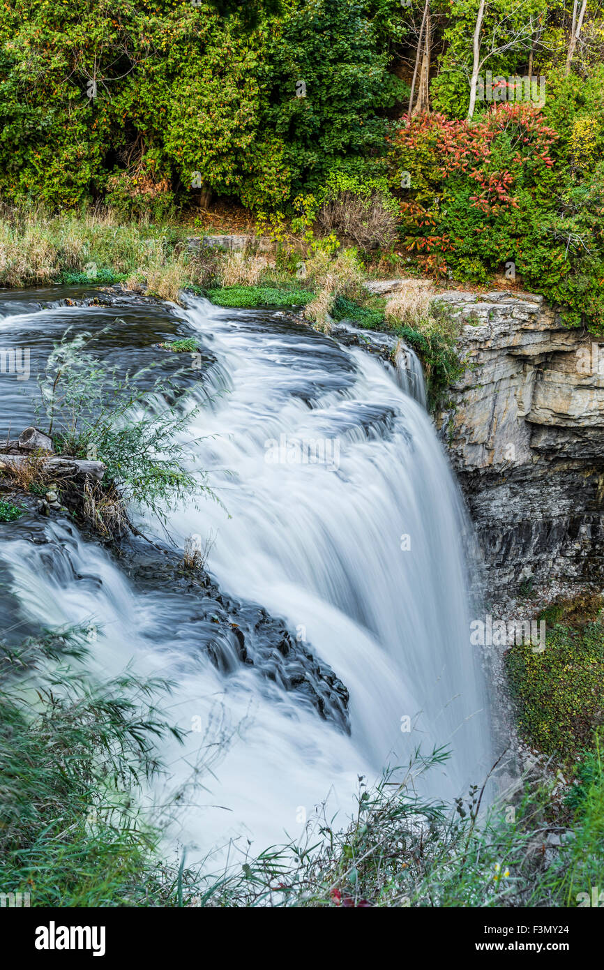 Websters Falls from the top on an autumn day Stock Photo - Alamy