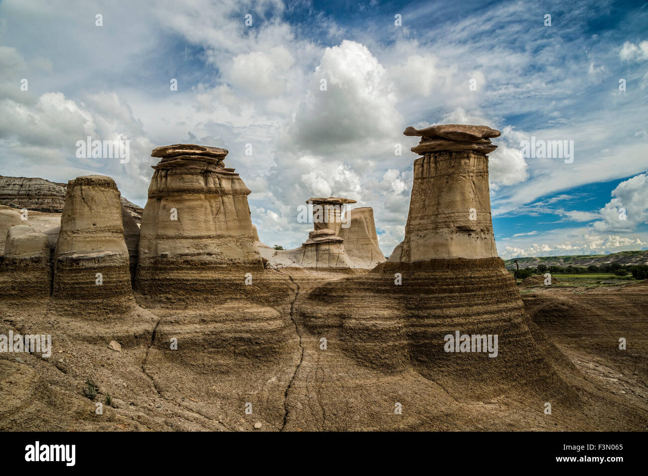 The famous hoodoos of Drumheller Stock Photo - Alamy