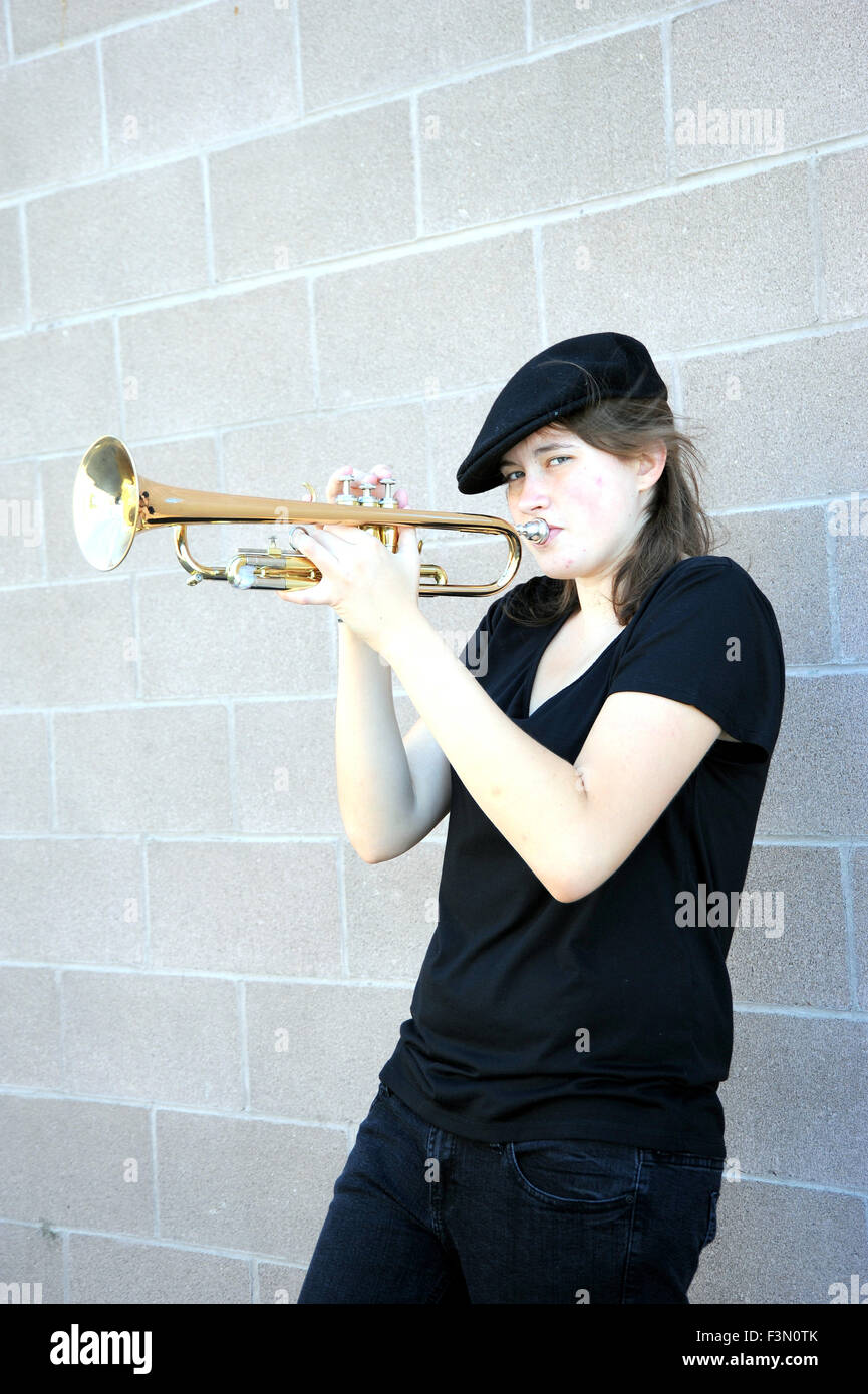 Blowing horn hi-res stock photography and images - Alamy