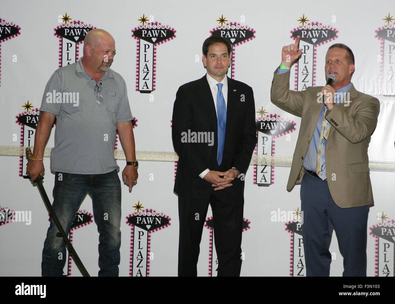 Las Vegas, NV, USA. 9th Oct, 2015. Rick Harrison, Senator Marco Rubio ...